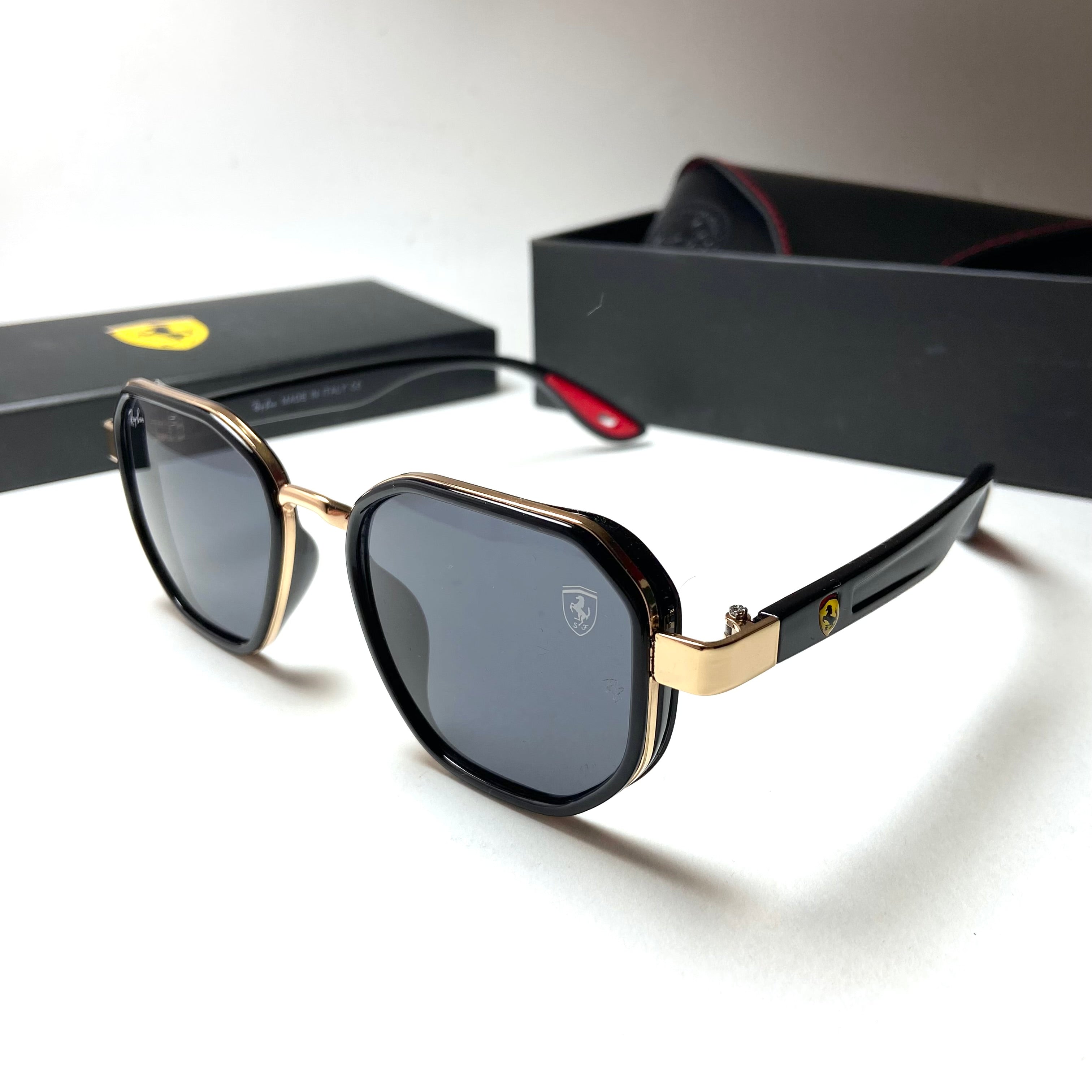 Ray Ban Geometric Scuderia Ferrari Golden Black – Giiz store