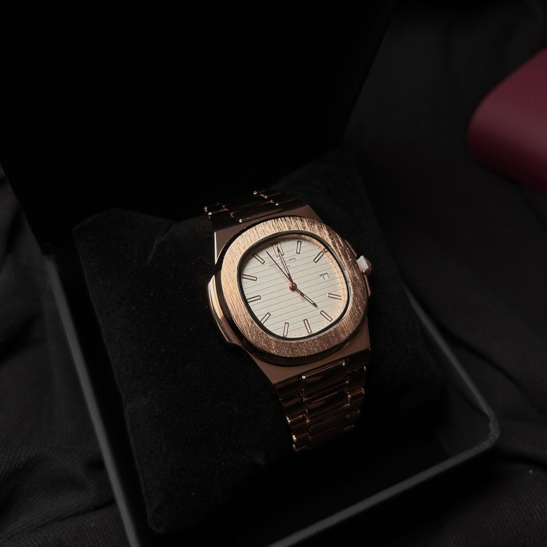 Patek Philippe Nautilus Homage for Him – Rose Gold with White Dial ...