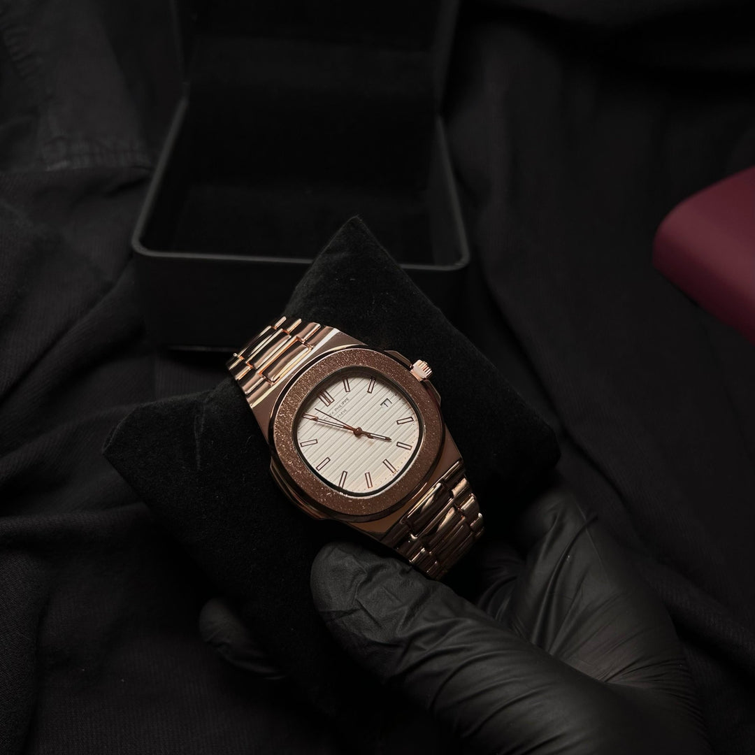 Patek Philippe Nautilus Homage for Him – Rose Gold with White Dial ...
